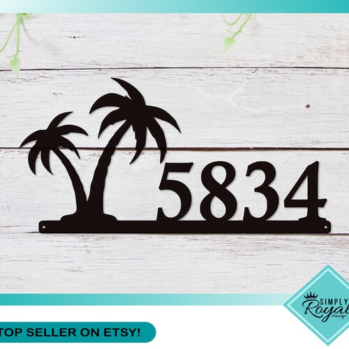 Beach Address Sign Metal Art Wall Decor - Etsy