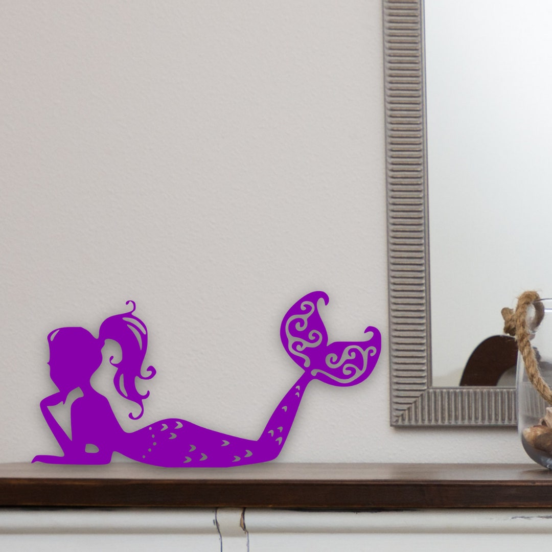 Mermaid Metal Sign Mermaid Tail Art Mermaid Decor for Girls Room Ocean ...