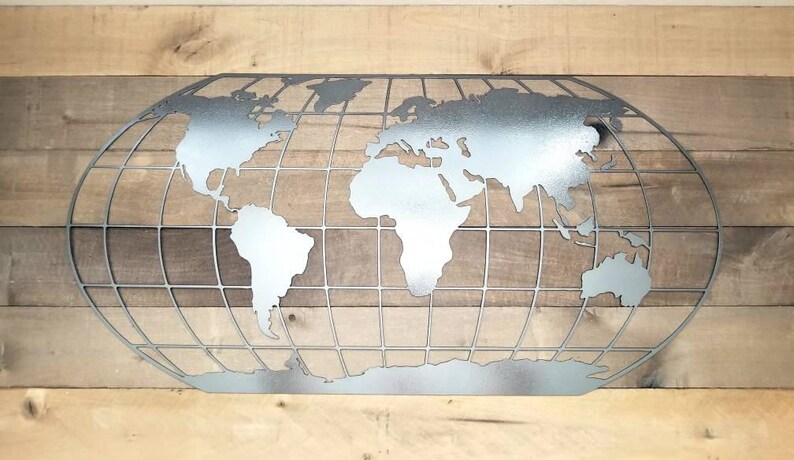 Metal World Map Wall Art Steel Map of the World Travel Gifts | Etsy