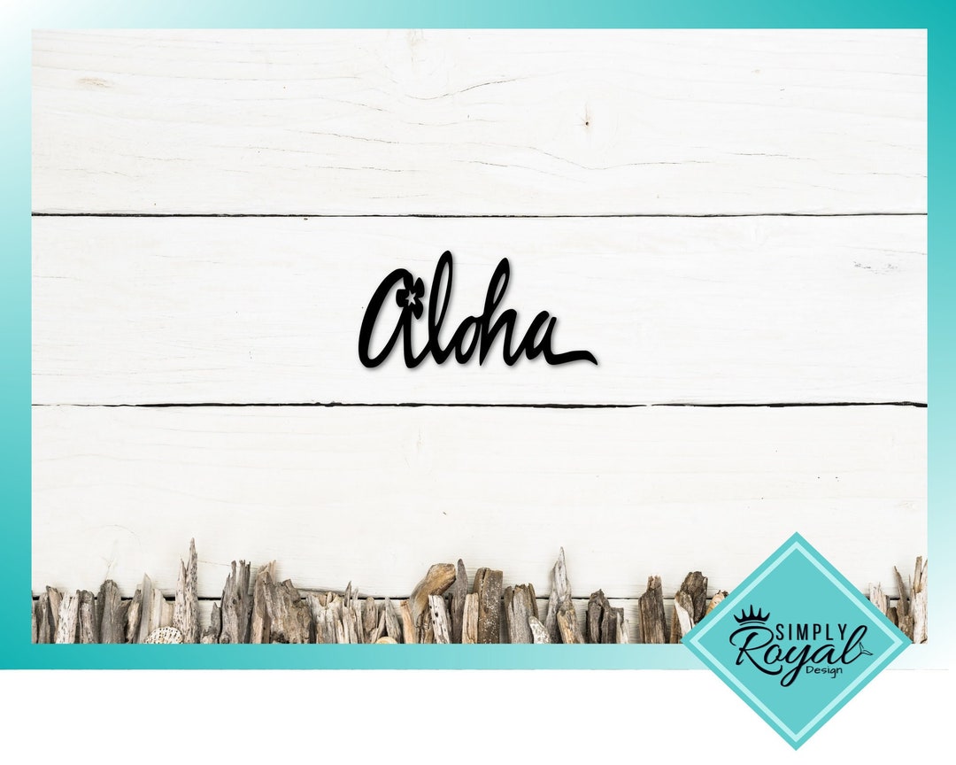 Aloha Welcome Sign Metal Wall Art Hawaiian Decor aloha - Etsy