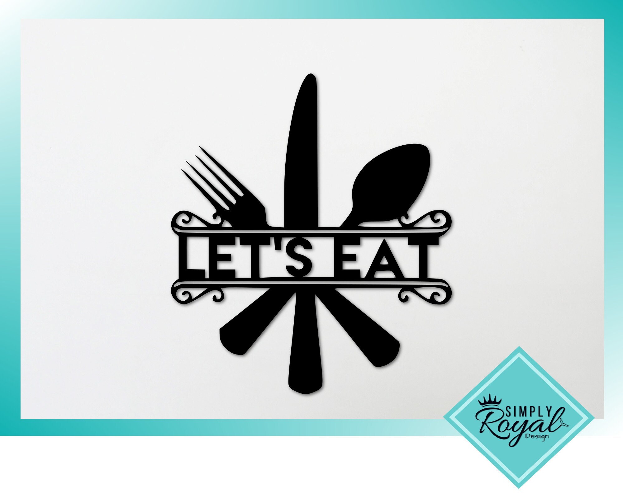 Let's Eat Sign Kitchen Decor Metal Wall Art Kitchen | Etsy