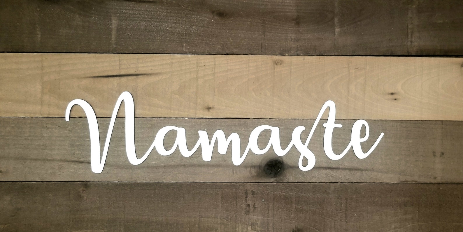 Namaste Sign Metal Wall Art Namaste Word Art Yoga Studio - Etsy