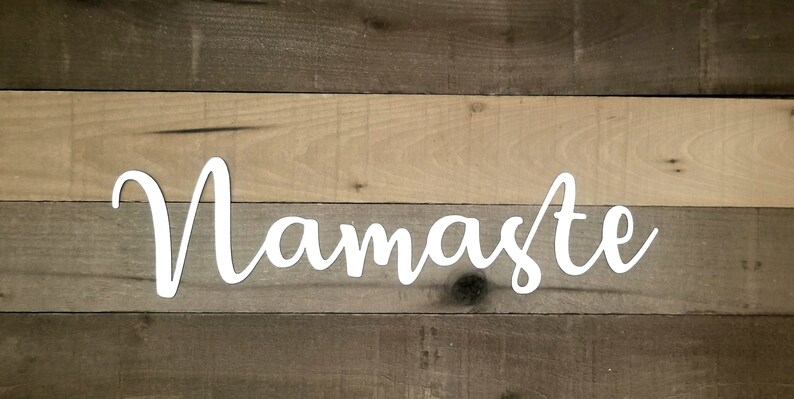 Namaste Sign Metal Wall Art Namaste Word Art Yoga Studio - Etsy