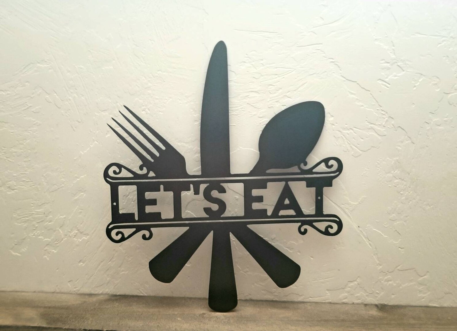 Let's Eat Sign Kitchen Decor Metal Wall Art Kitchen | Etsy