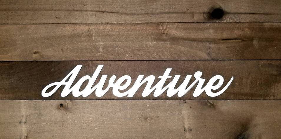 Adventure Sign Cursive Adventure Word Words for the Wall | Etsy