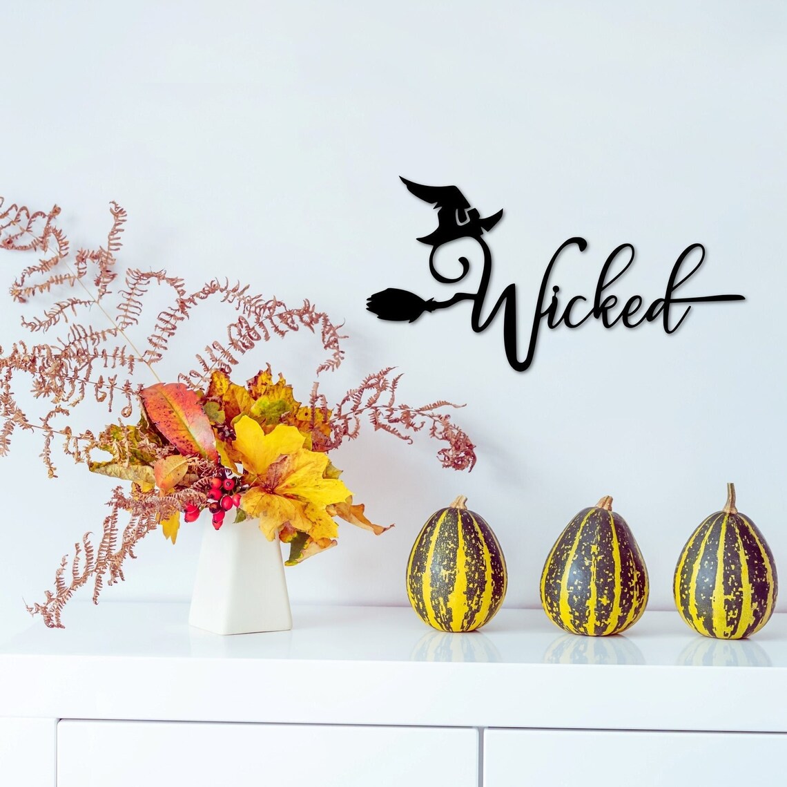 Metal Wicked Witch Sign Metal Wall Art Halloween Sign - Etsy