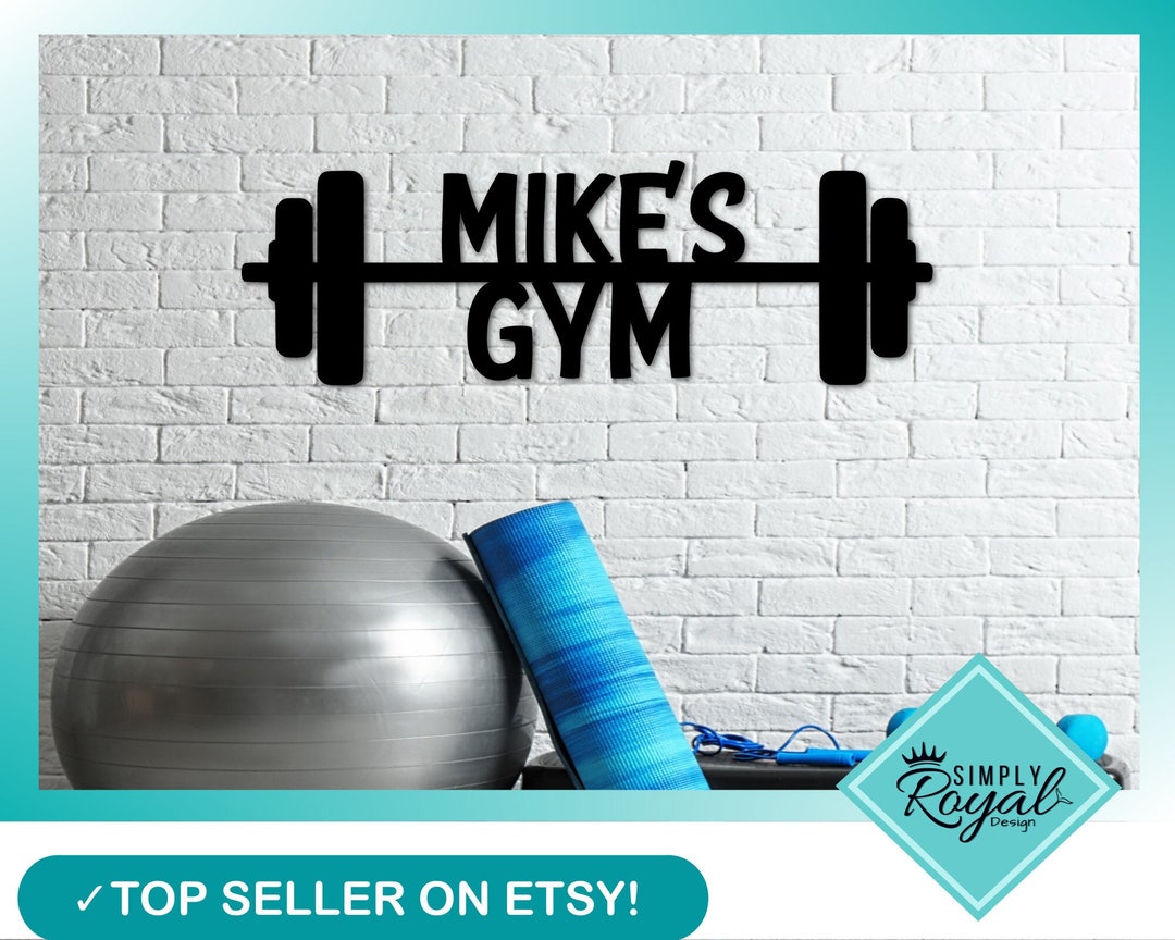 Personalized Gym Sign With Name Custom First or Last Name - Etsy