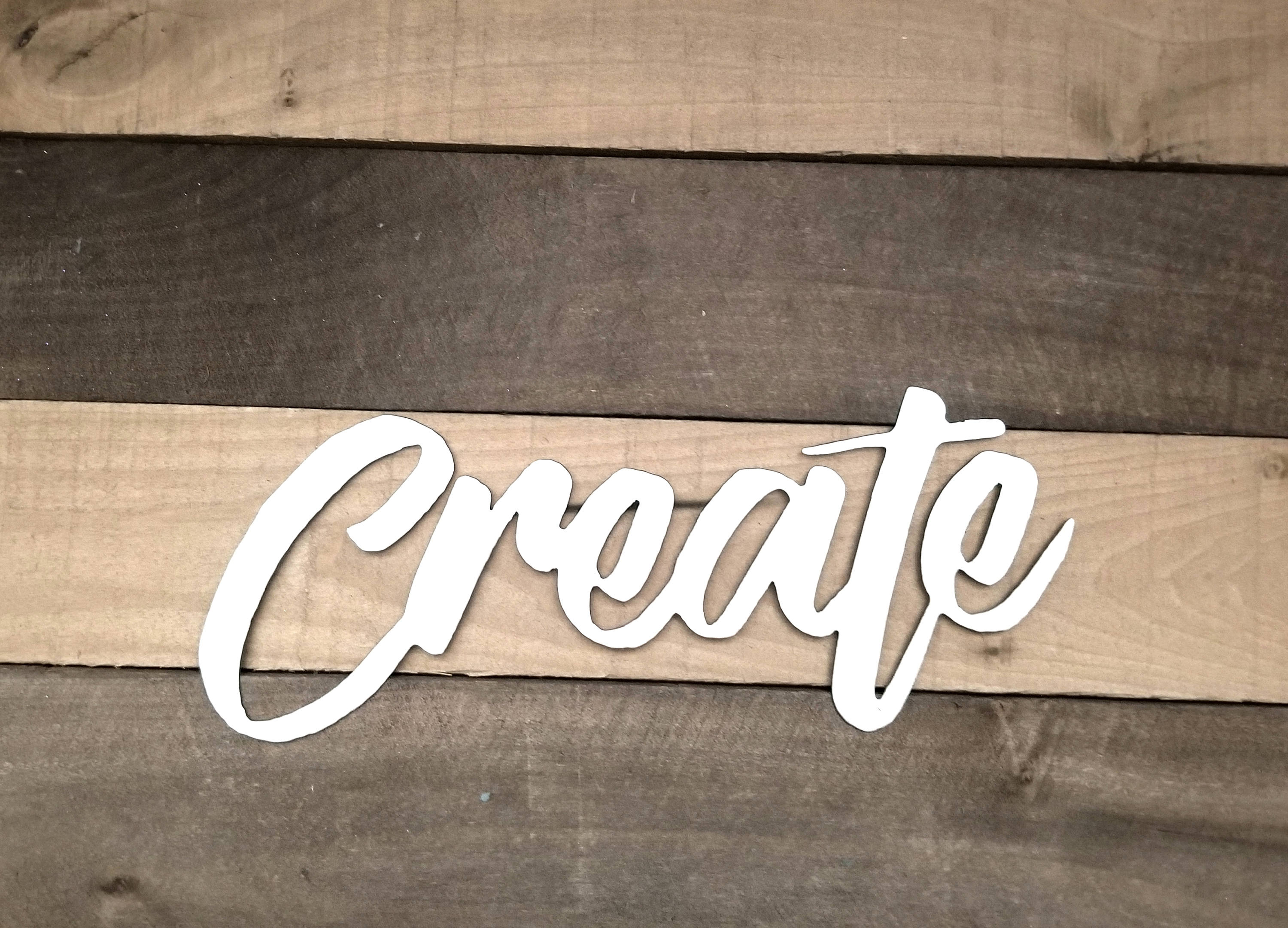 Create Sign Metal Wall Art Word Wall Decor Create Word - Etsy