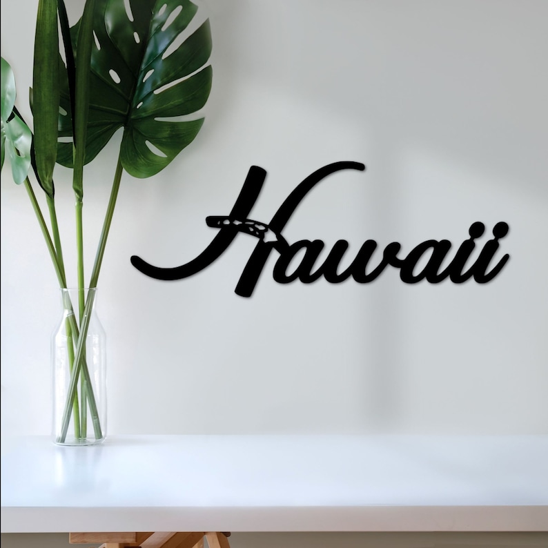 Hawaii Sign With Islands Metal Wall Art Hawaii Home Decor - Etsy