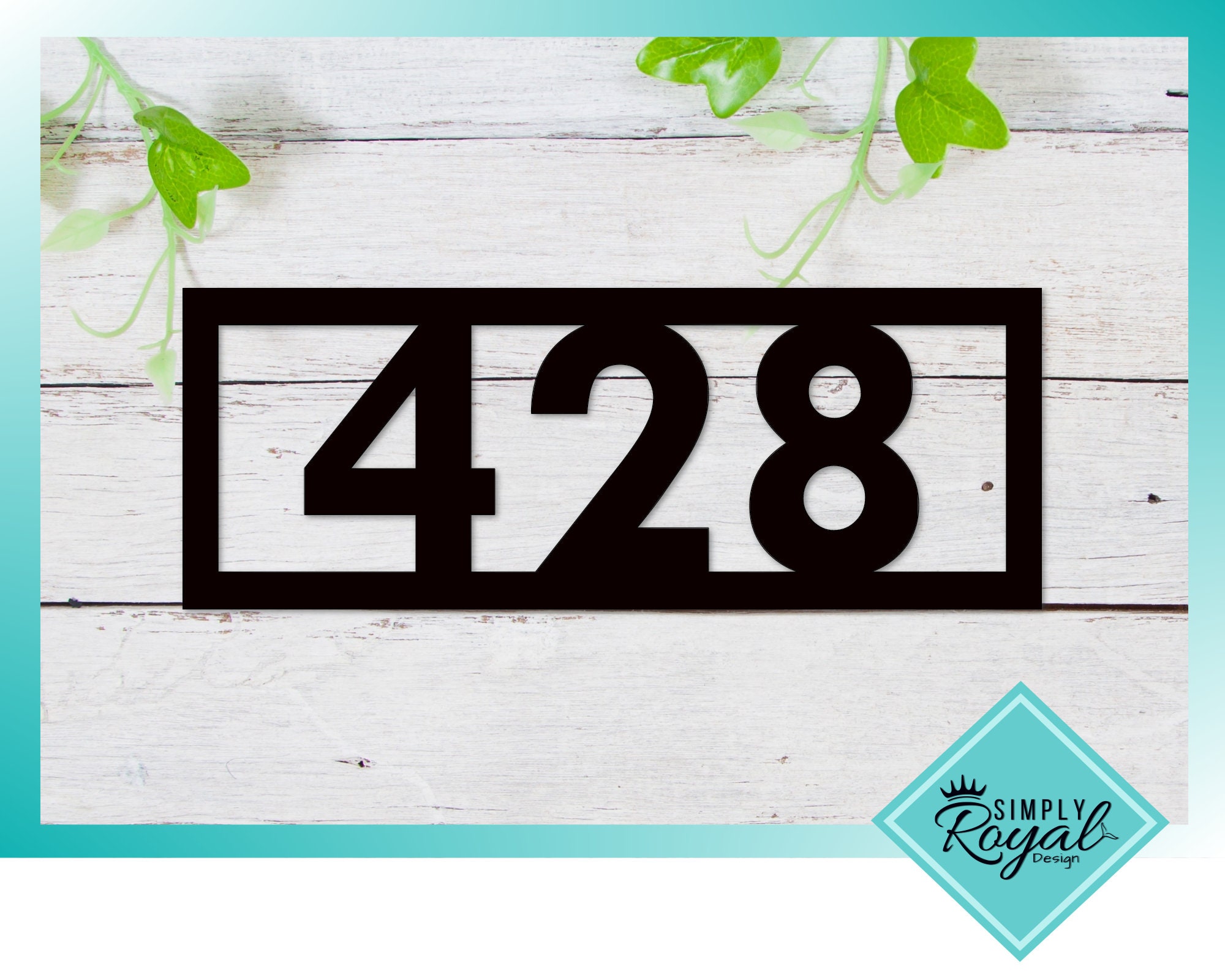 Home & Living Wall Décor Personalized House Numbers Plaque Metal ...