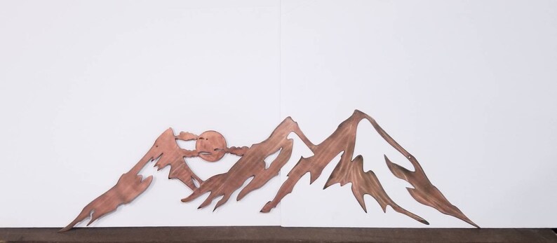 Metal Mountain Wall Art Rustic Home Decor Mountain Range | Etsy