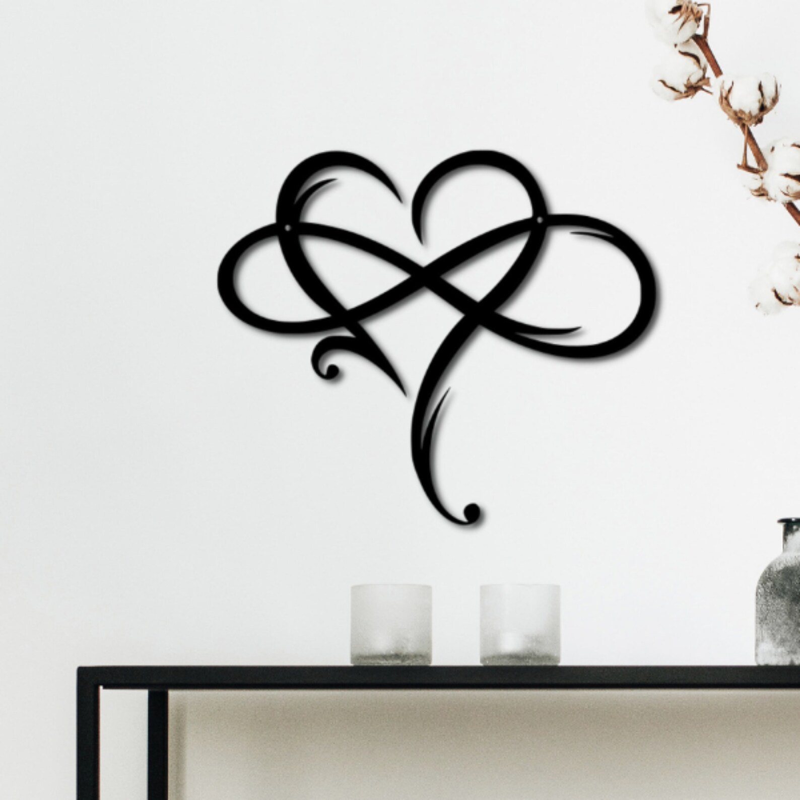 Infinity Symbol With Heart Metal Sign Love Infinity Symbol - Etsy