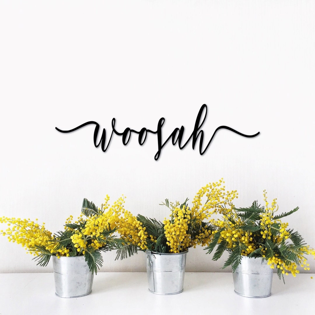 Woosah Sign Relax Decor Bathroom Wall Decor Metal Wall Art Chill ...