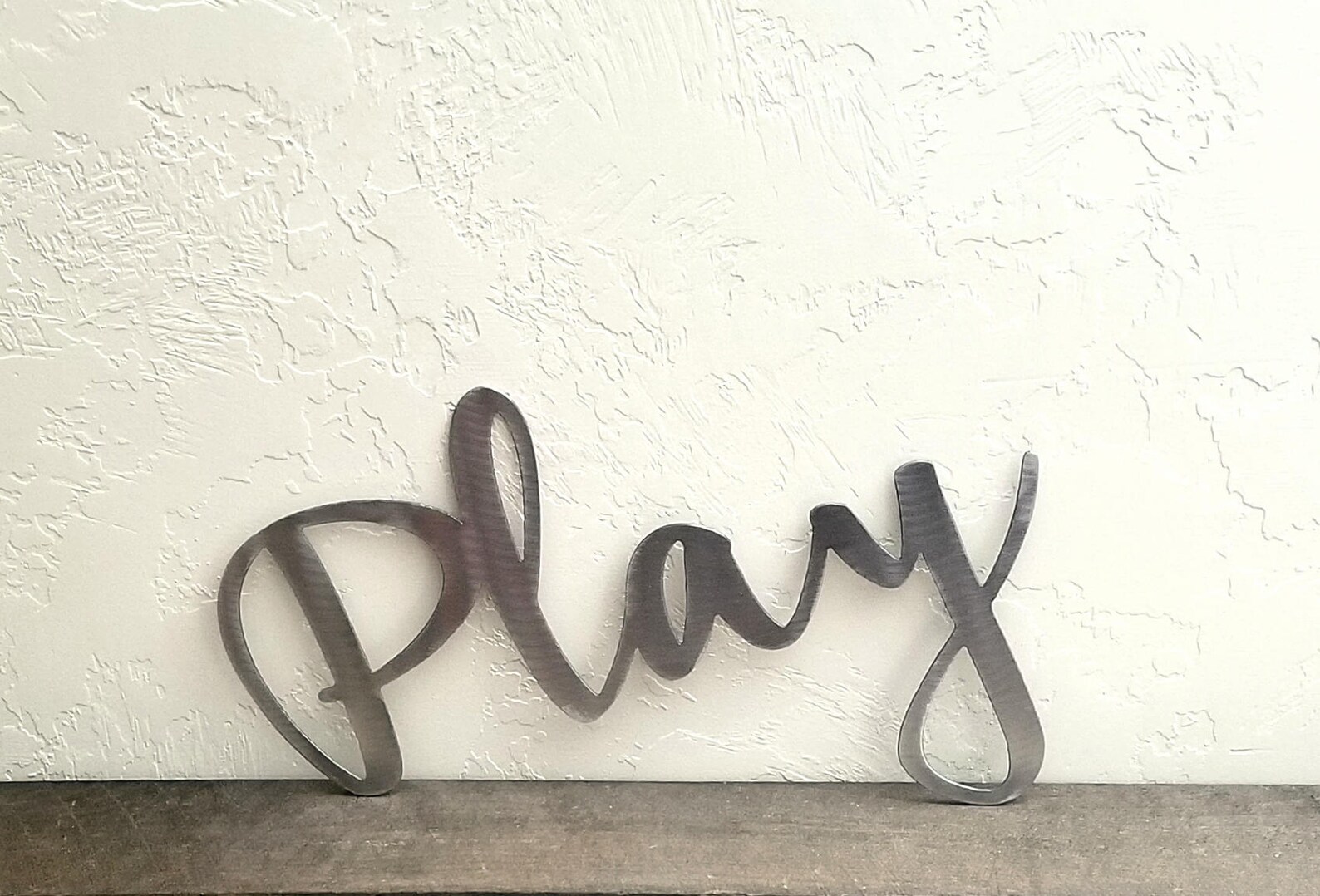 Play Word Sign Metal Word Art Play Room Wall Decor Music | Etsy