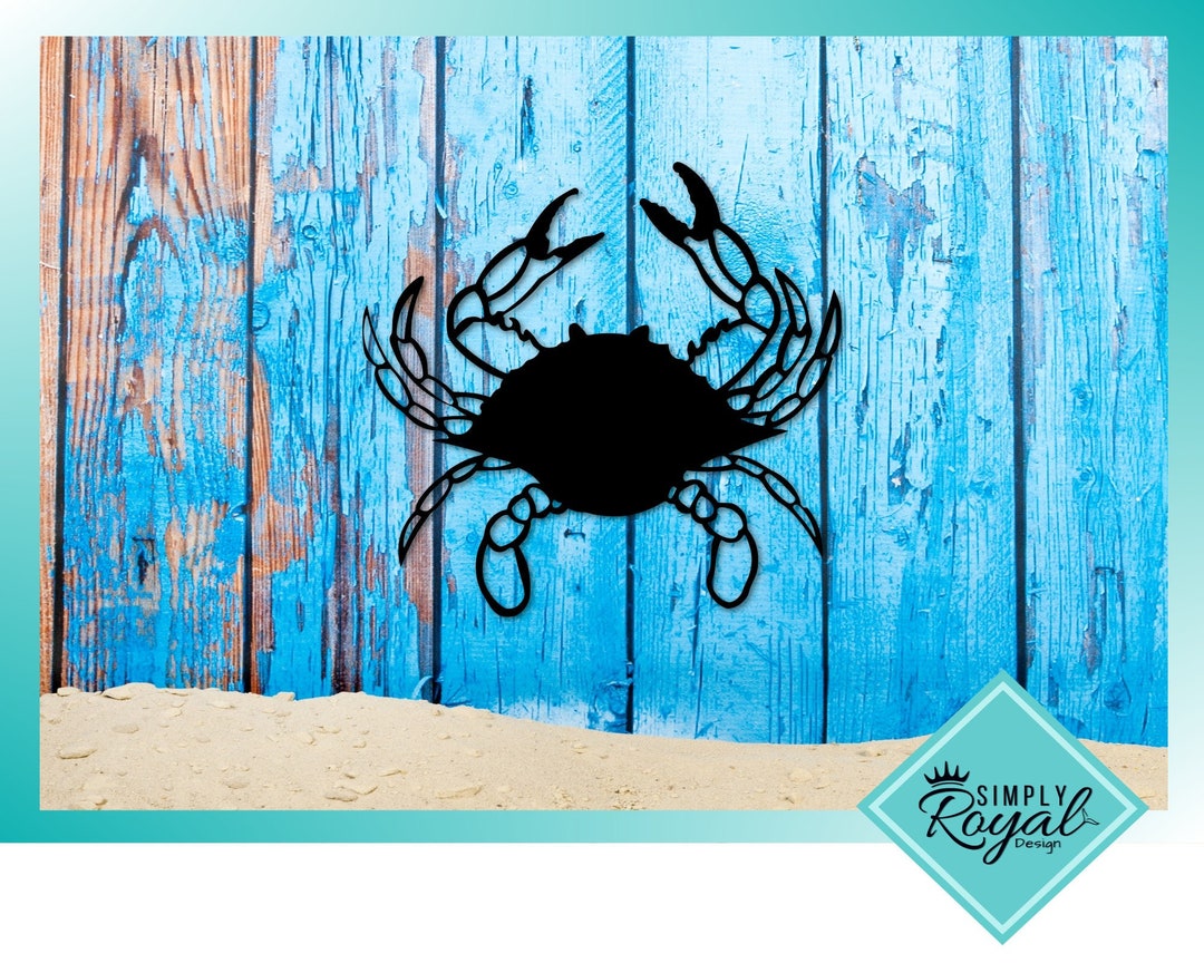 Crab Metal Wall Decor Crab Sign Ocean Decor Kids Room Decor Beach House ...