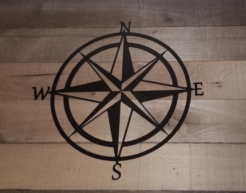 Nautical Compass Rose Metal Wall Art Compass Metal Sign - Etsy