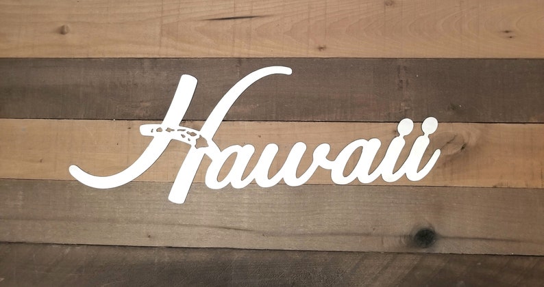 Hawaii Sign With Islands Metal Wall Art Hawaii Home Decor | Etsy