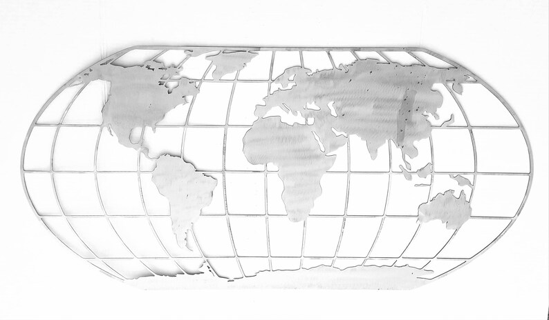 Metal World Map Wall Art Steel Map of the World Travel Gifts | Etsy