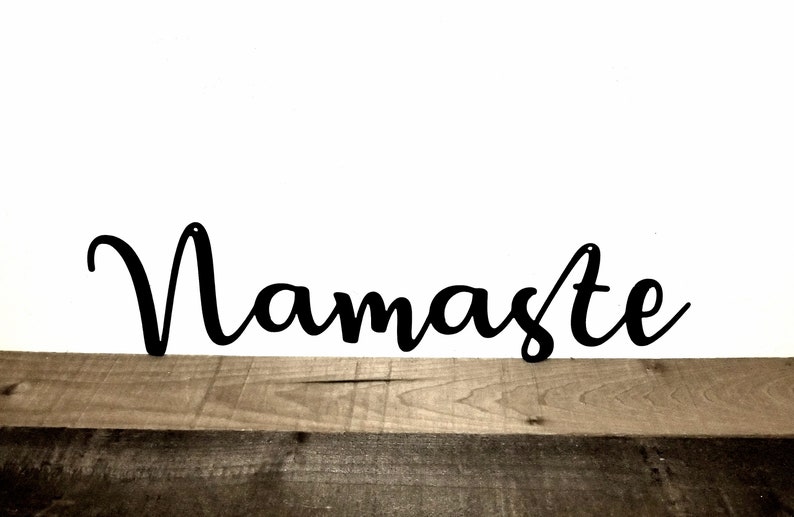 Namaste Sign Metal Wall Art Namaste Word Art Yoga Studio - Etsy