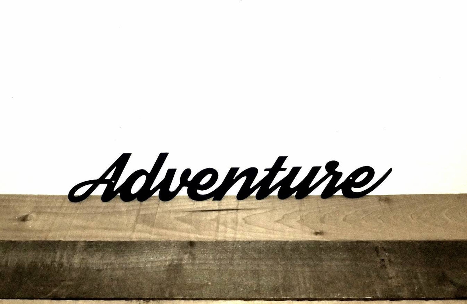 Adventure Sign Cursive Adventure Word Words for the Wall - Etsy