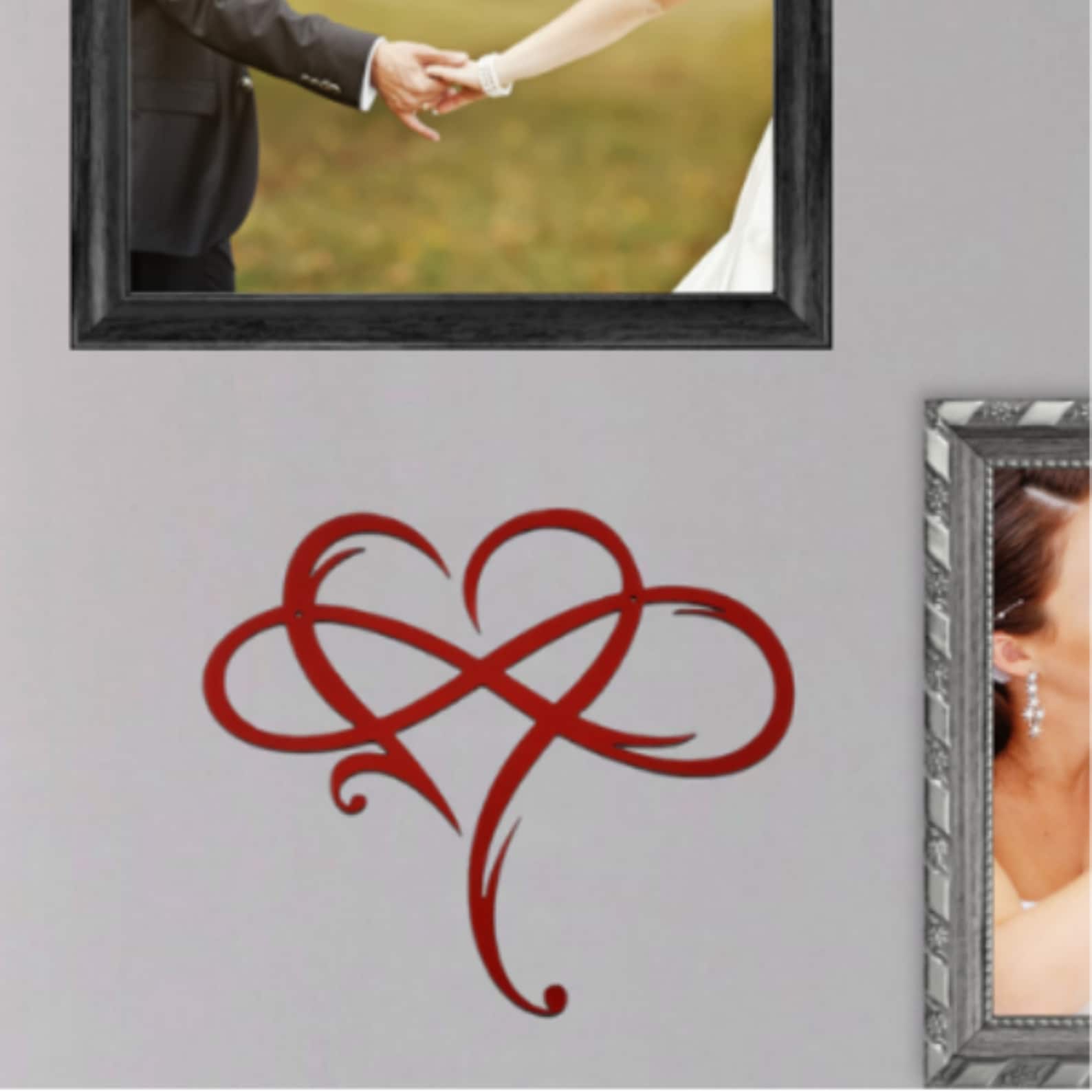 Infinity Heart Metal Infinity Symbol With Heart Couples - Etsy