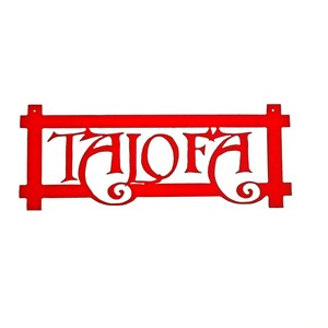 TALOFA Welcome Sign Metal Front Door Hanger Polynesian Art Samoan Metal ...