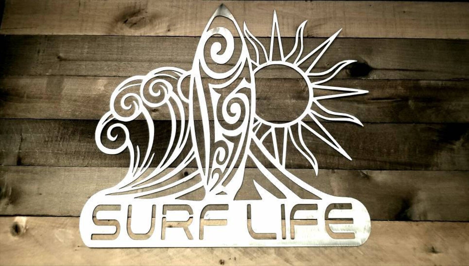Surf Life Sign Ocean Decor Metal Surfing Sign Surf Art | Etsy
