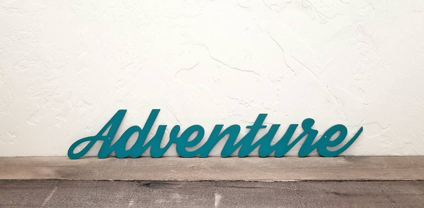 Adventure Sign Cursive Adventure Word Words for the Wall | Etsy