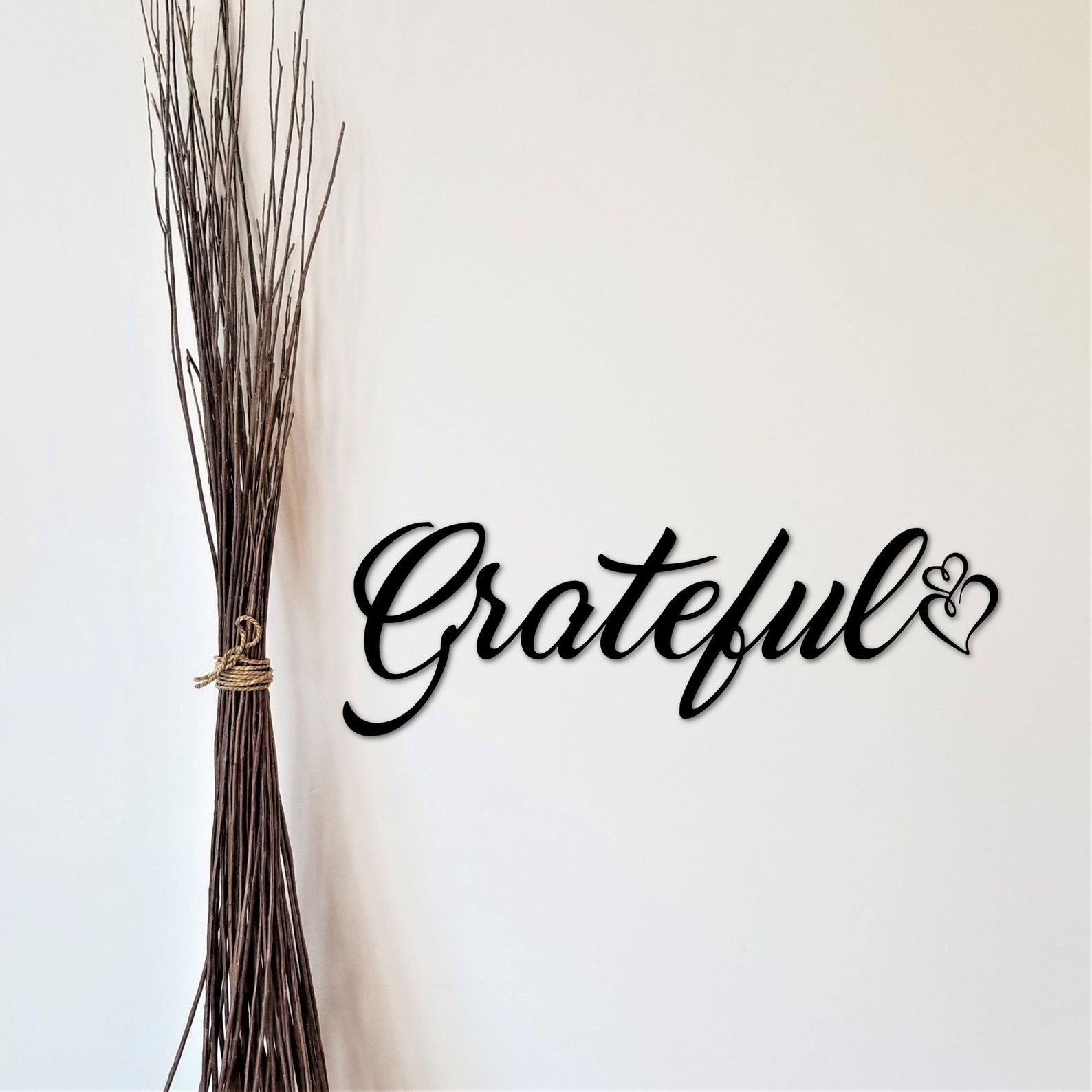 Metal Grateful Sign Wall Decor Grateful Hearts Sign - Etsy