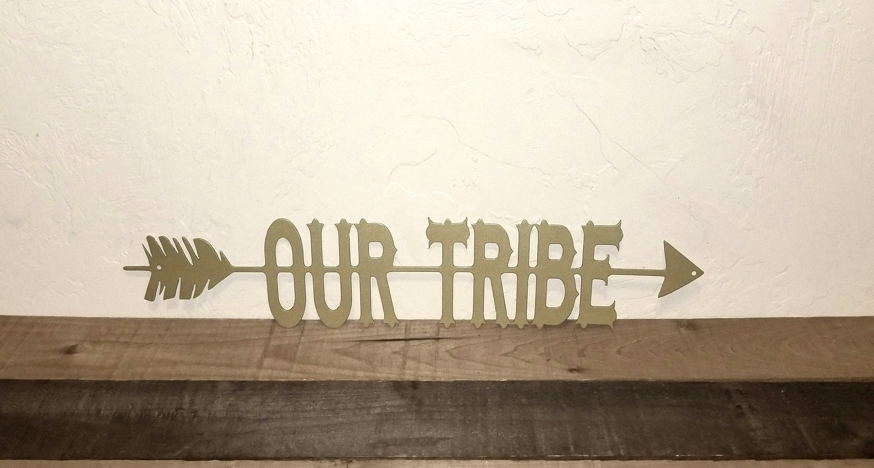 Our Tribe Sign Arrow Wall Art Split Arrow Metal Wall Art - Etsy
