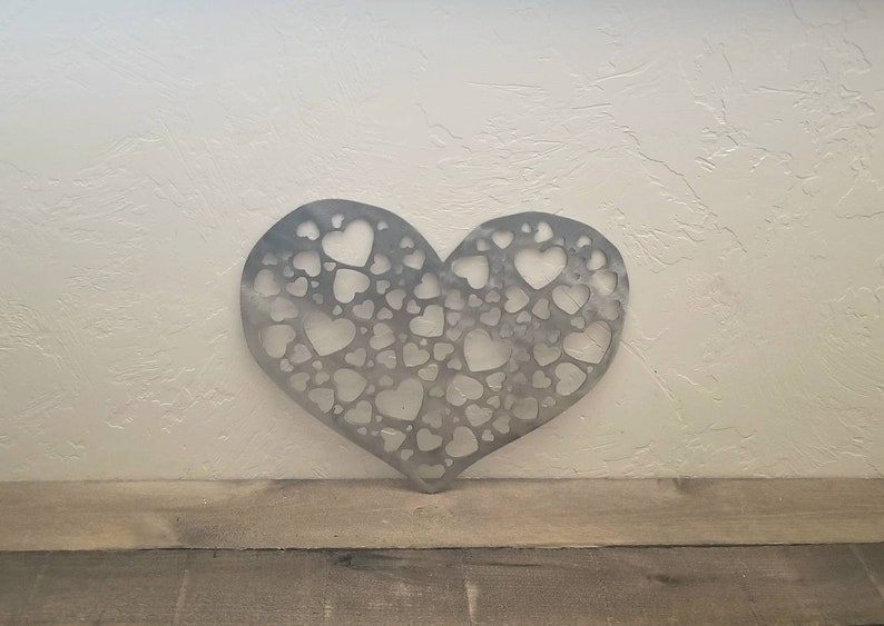 Metal Heart Decor Heart Pattern Wall Art Love Decor | Etsy