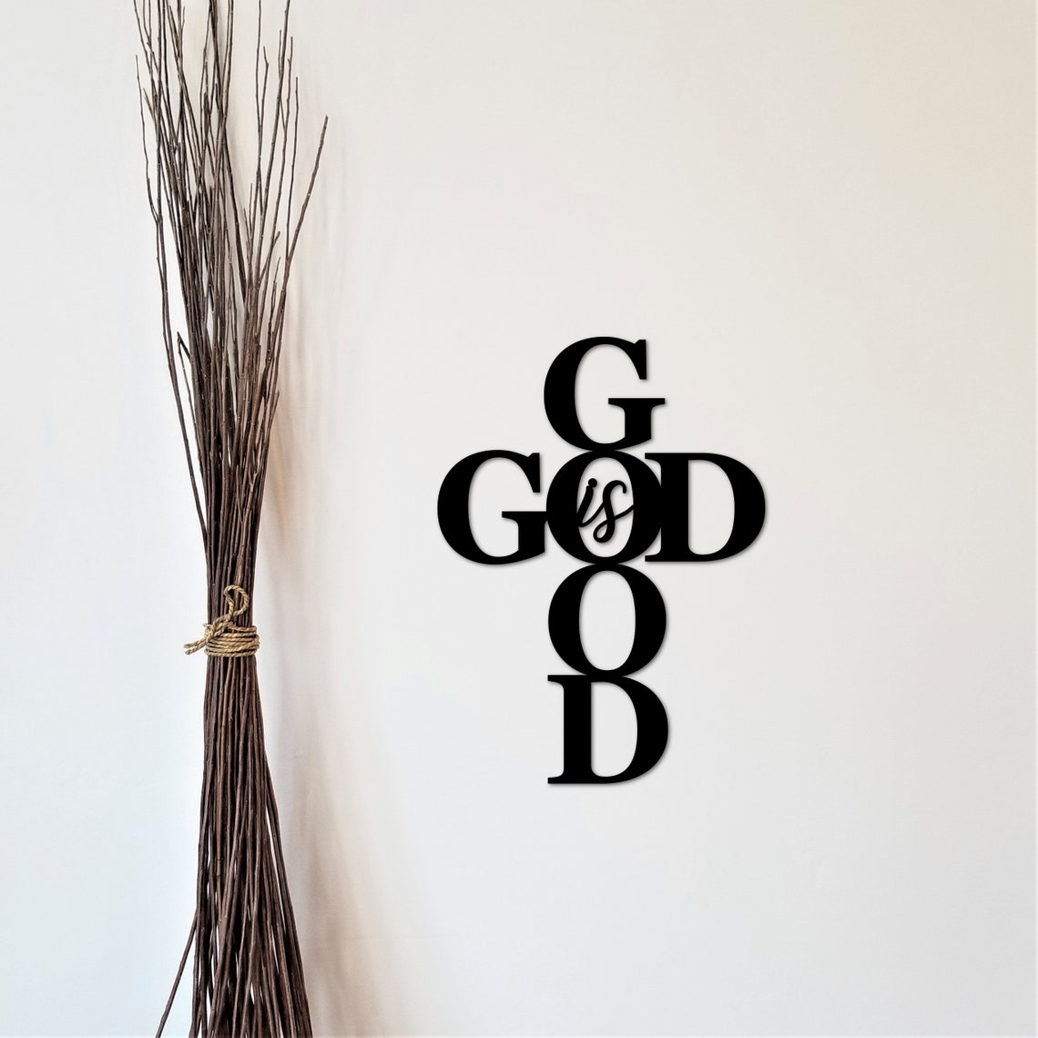 God is Good Sign Metal Cross Sign Religious Wall Art for - Etsy