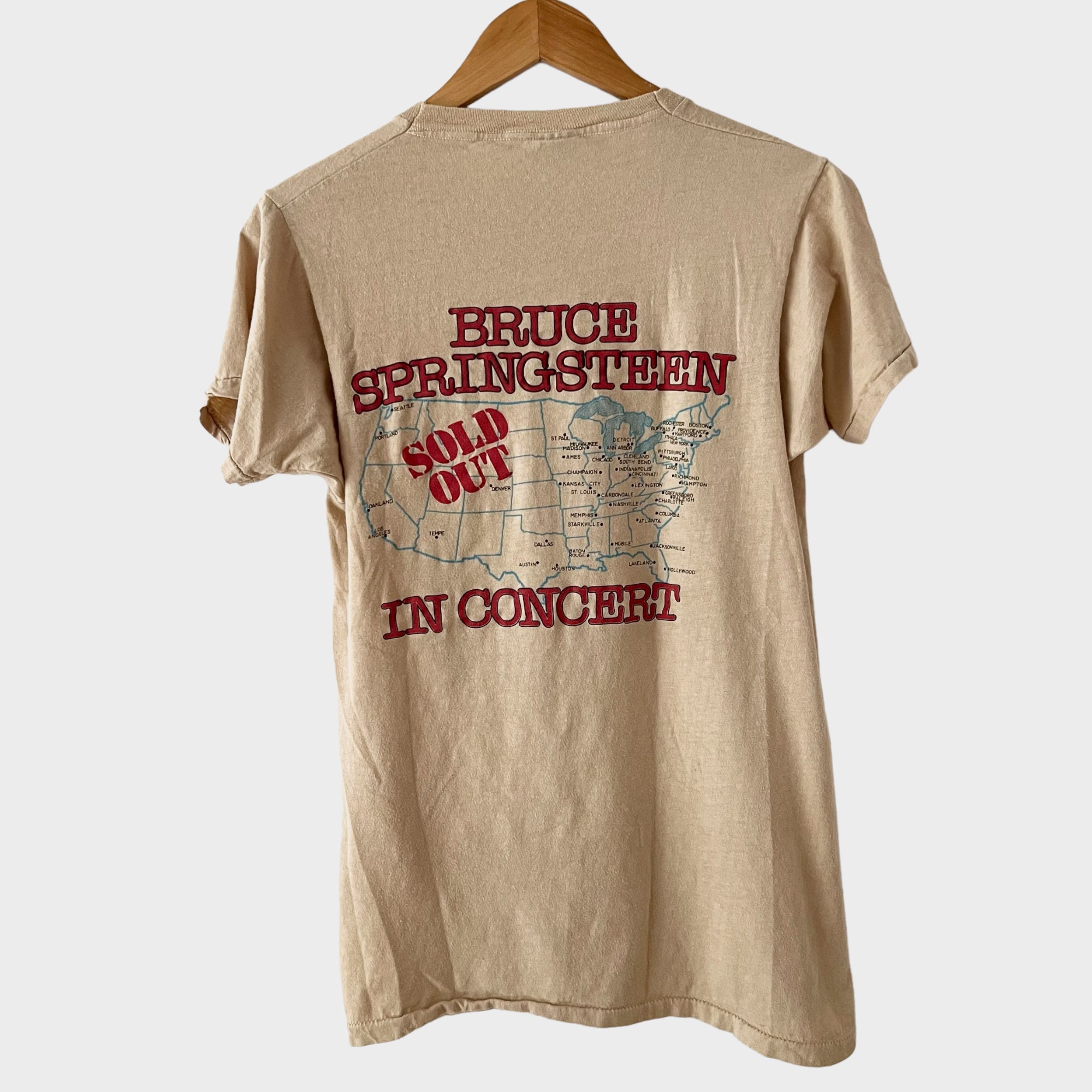 1980 Bruce Springsteen Vintage Tour Band Rock Tee Shirt 80s 1980s - Etsy