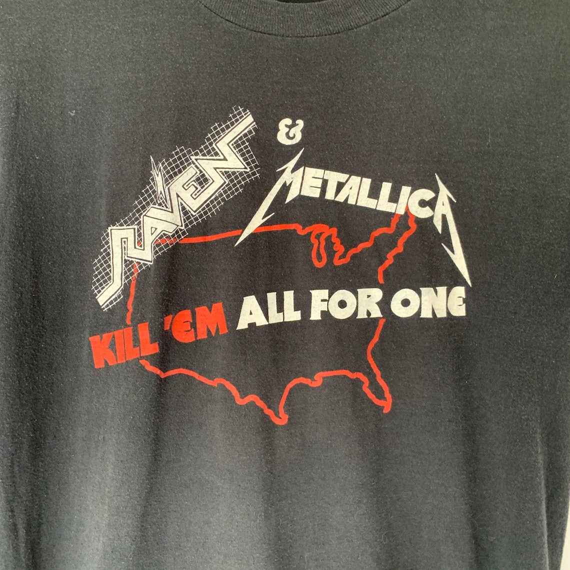 1983 Metallica Raven "kill Em All for One" Vintage Tour Heavy Metal ...