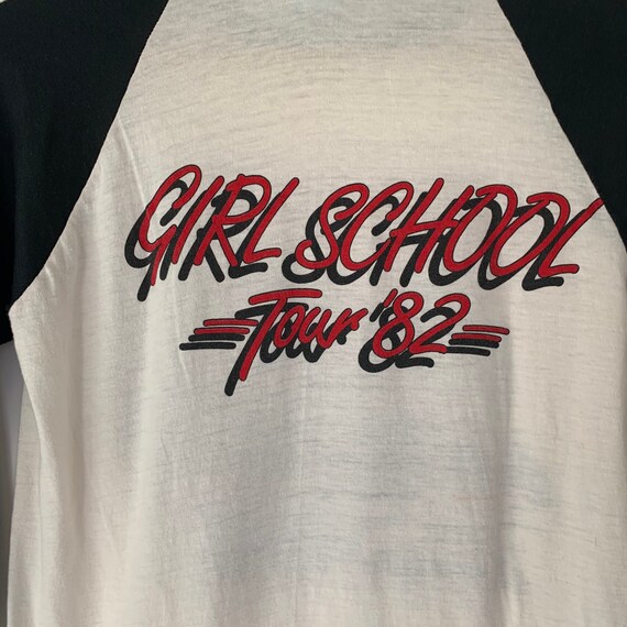 1982 Girlschool Vintage Tour Band Rock Shirt 80s 1980… - Gem