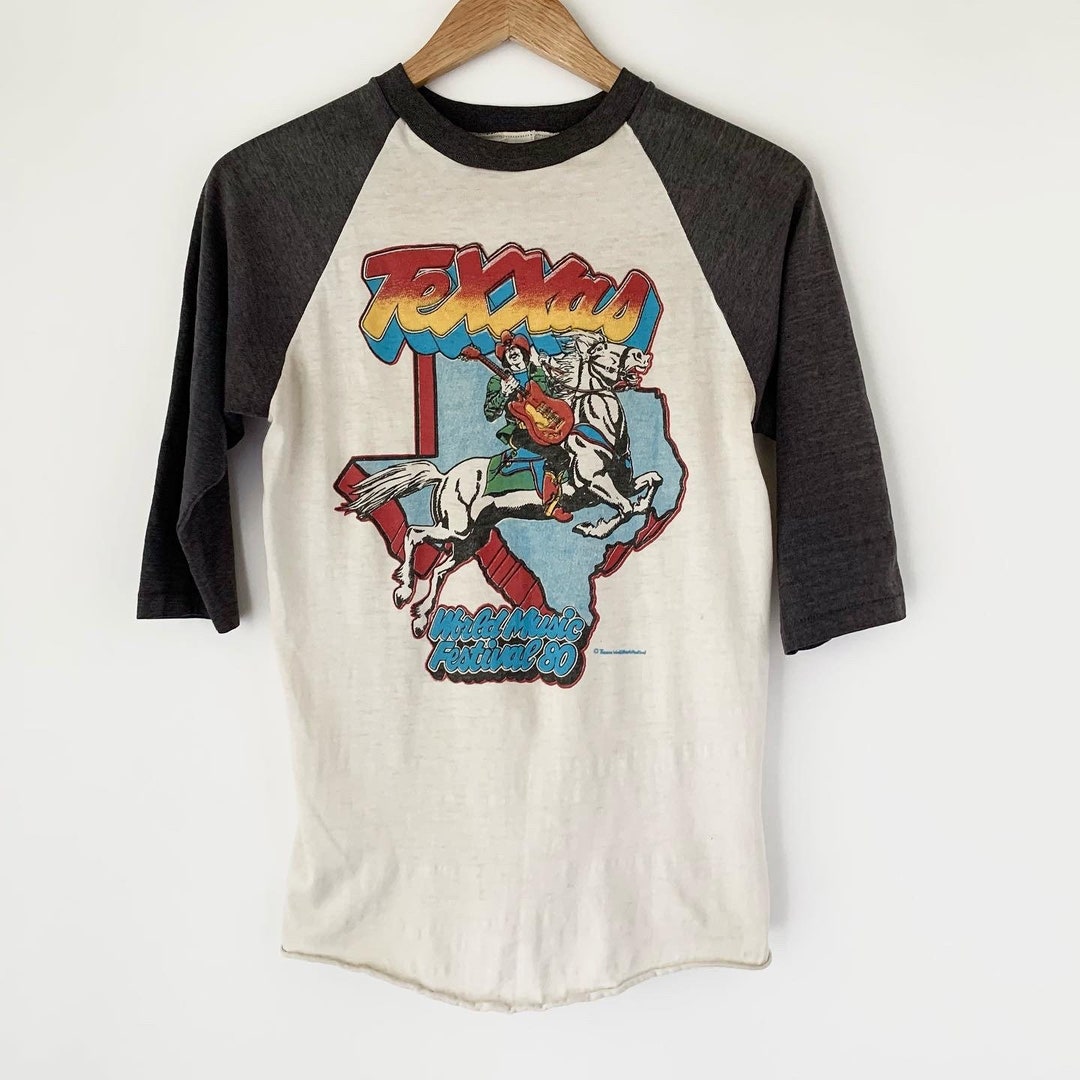 1980 Texas World Music Festival Vintage Tour Band Shirt 80s Eagles ...