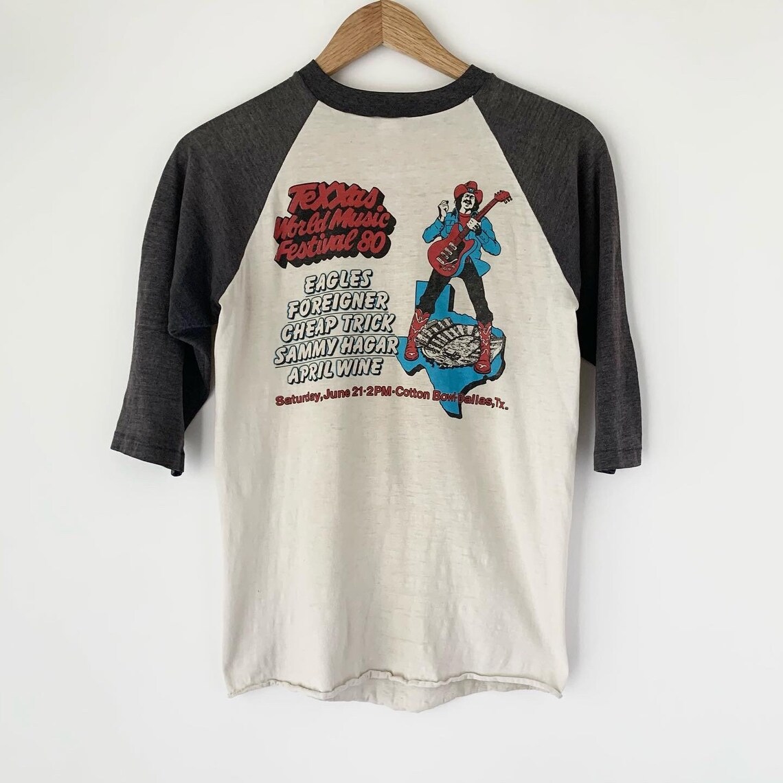 1980 Texas World Music Festival Vintage Tour Band Shirt 80s - Etsy