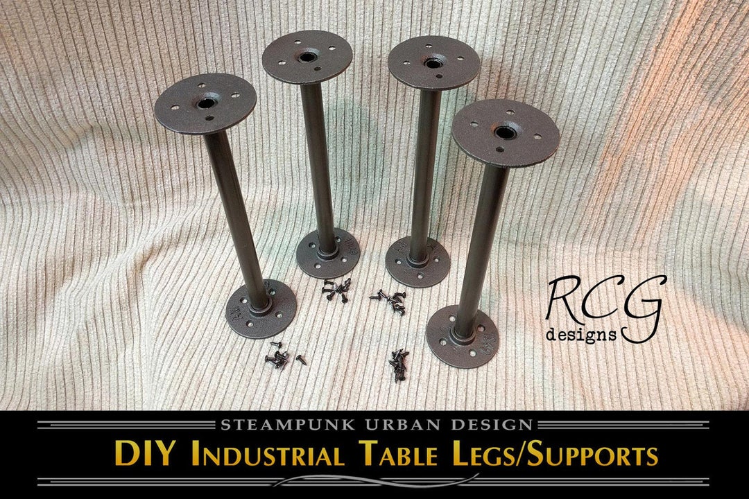 4 DIY Table Legs/supports I-brackets (9", 10", or 12") - Rustic ...