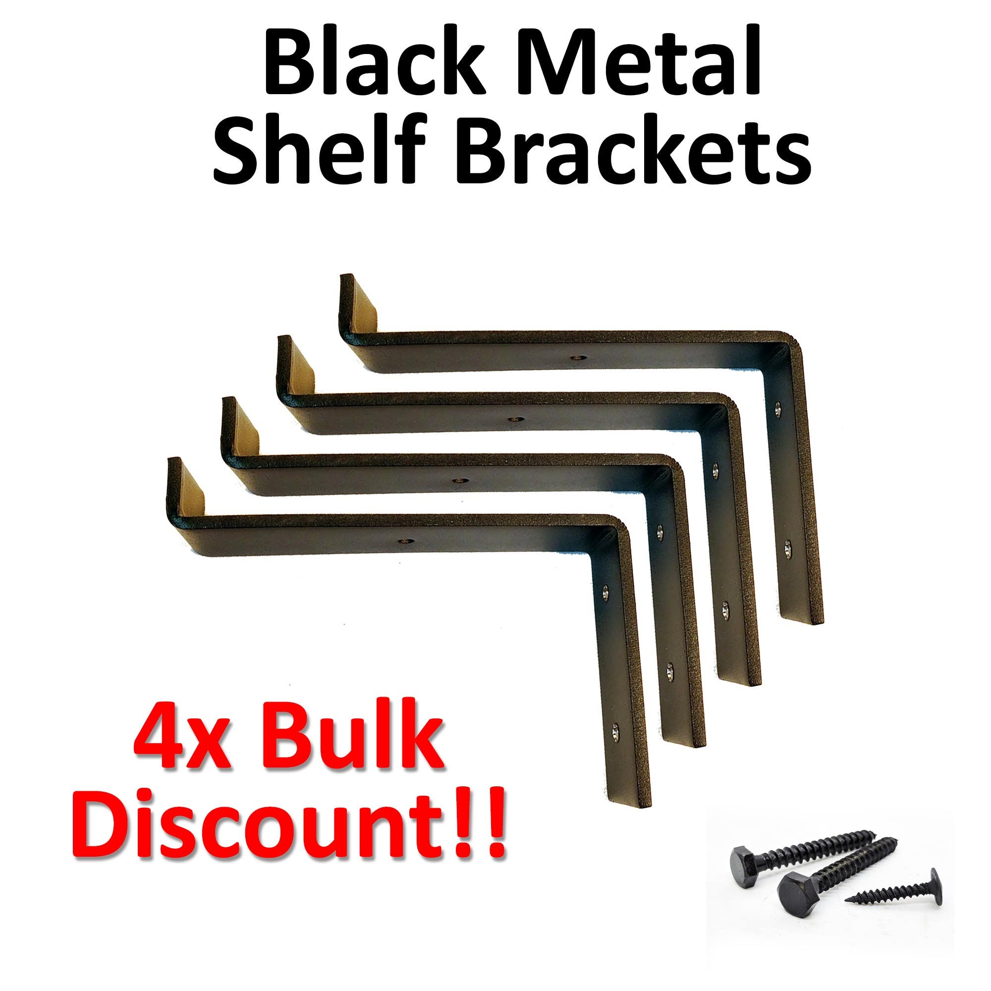 4 Heavy Duty Metal Steel Shelf Brackets for Wooden Shelf B 3 - Etsy