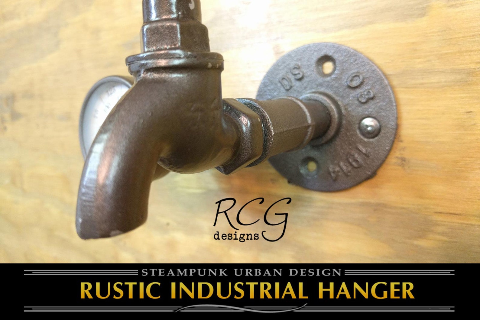 The Joleen - Steampunk Art Hook W/faucet & Gauge - Urban, Rustic ...
