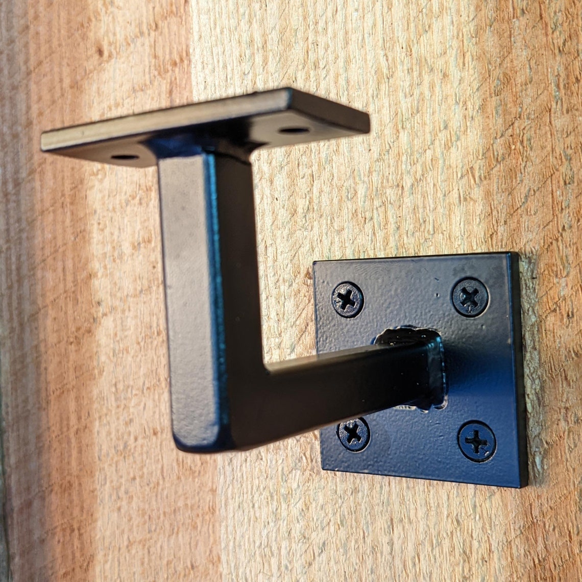 Stair Railing Bracket A Black Steel Iron Modern Farmhouse - Etsy