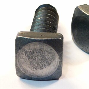 Antique Square Head Blacksmith Lag Screws Plain Steel Paintable Rustic ...