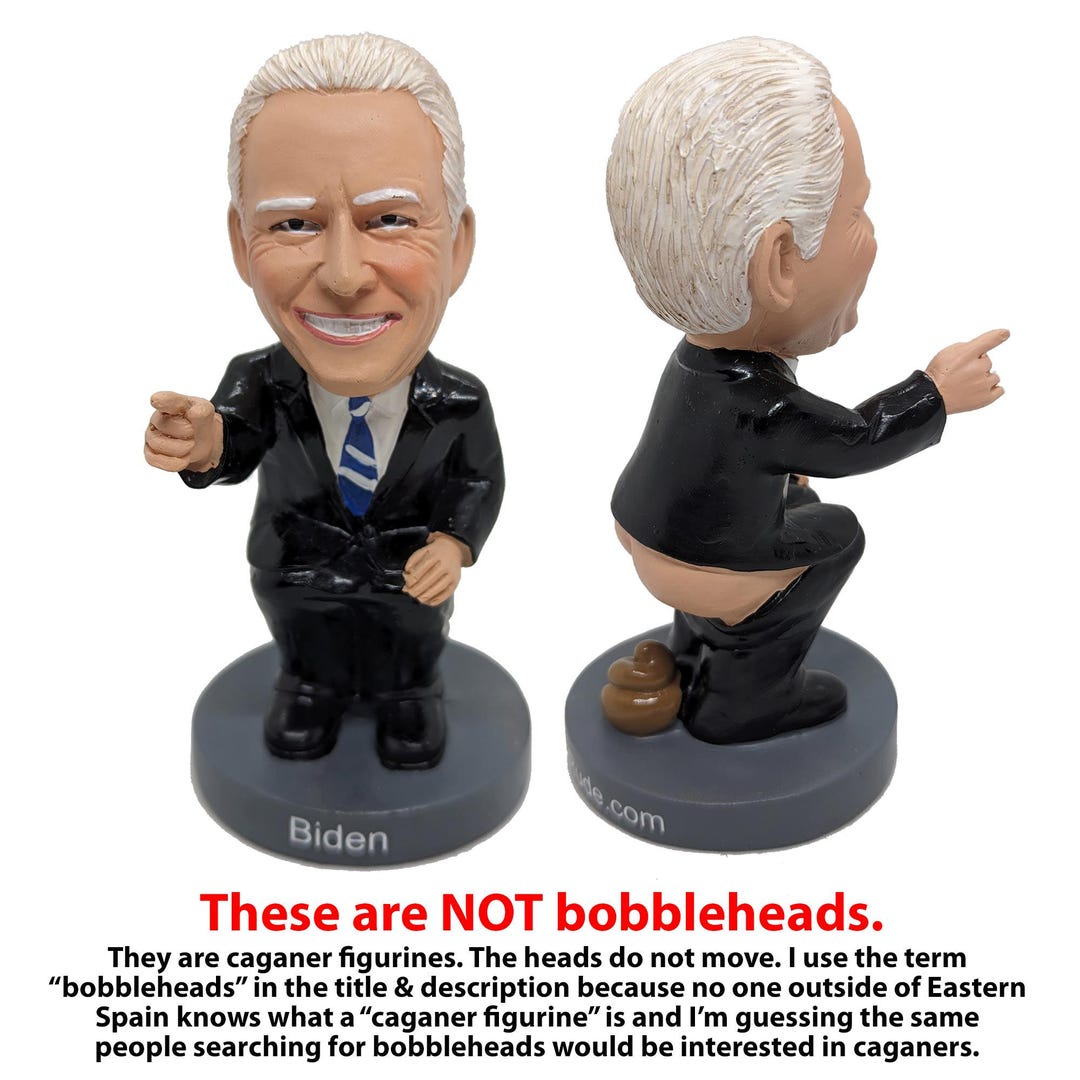 Slidin' Biden Caganer Pooper Figure Bobblehead Guy Gag Gift - Etsy