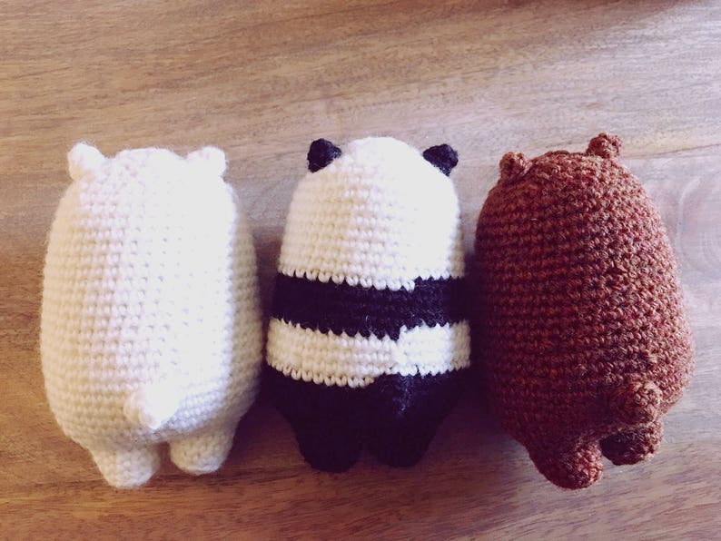 Crochet Pattern: We Bare Bears Inspired Baby Bear - Etsy