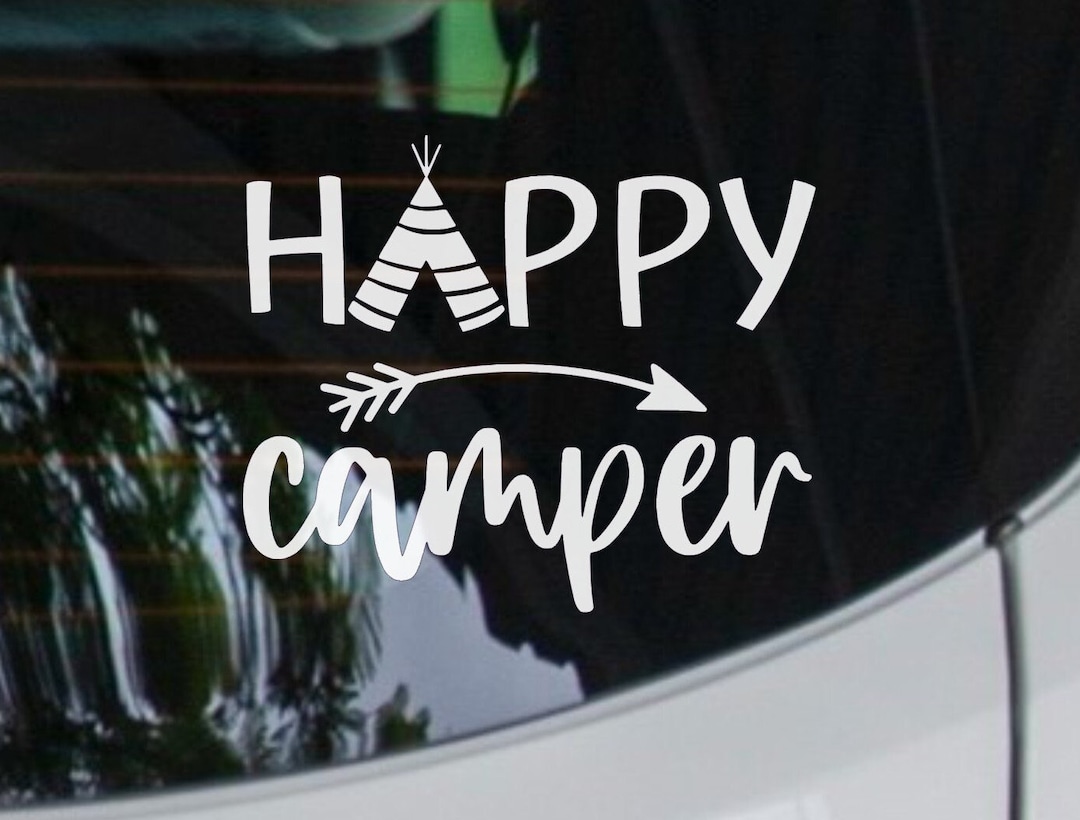 Happy Camper Car Decal Sticker Gift Idea - Etsy