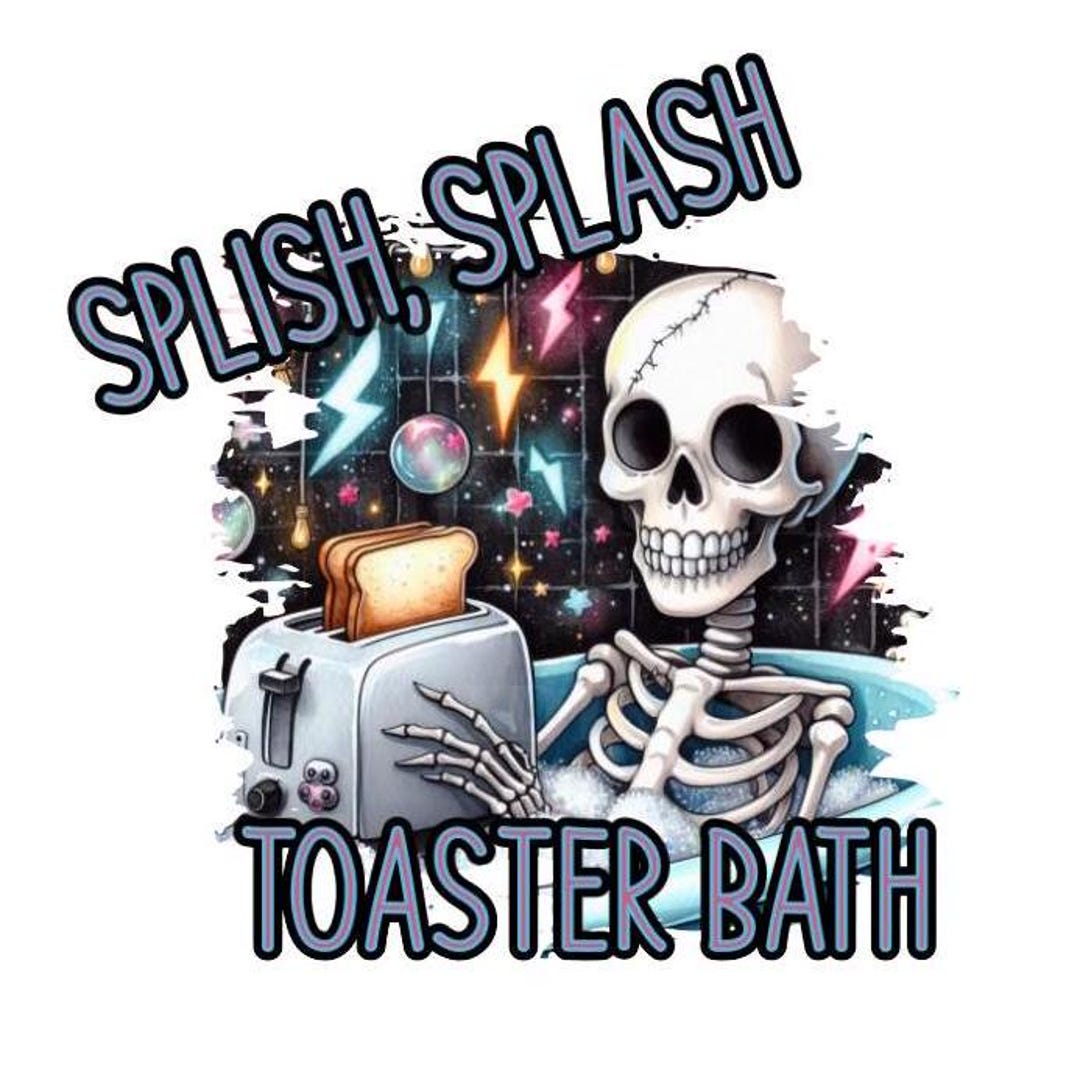 Toaster Bath Skeleton Funny Cute Digital Clip Art Commercial Use ...