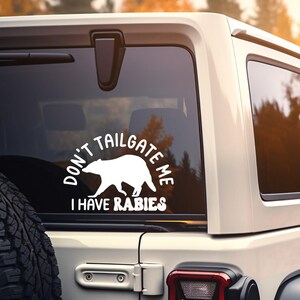 I Have Rabies Tailgate Raccoon Funny Car Decal Sticker Gift Idea - Etsy