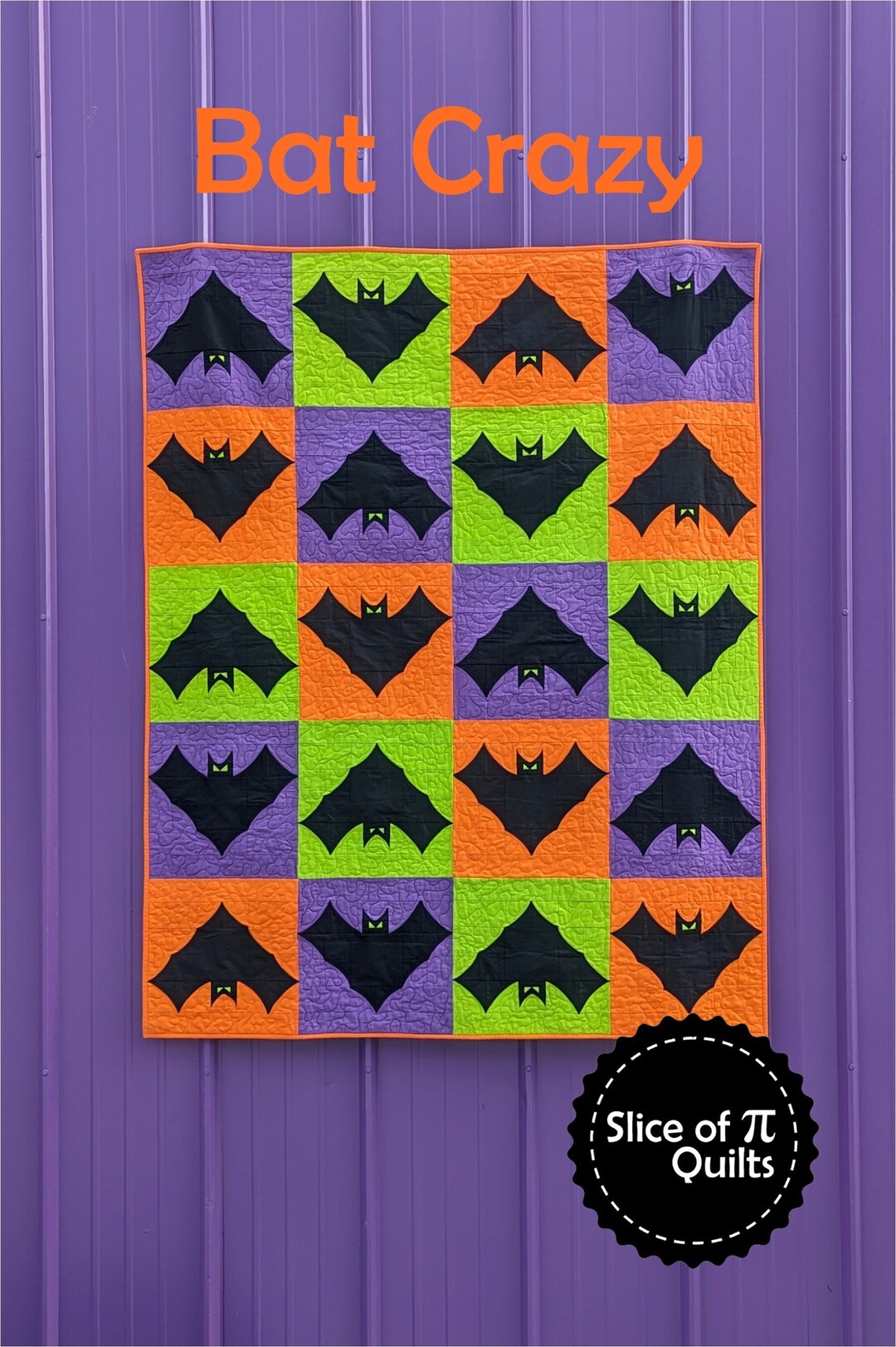 PDF Bat Crazy Quilt Pattern by Slice of Pi Quilts [halloween Quilt, Bat ...