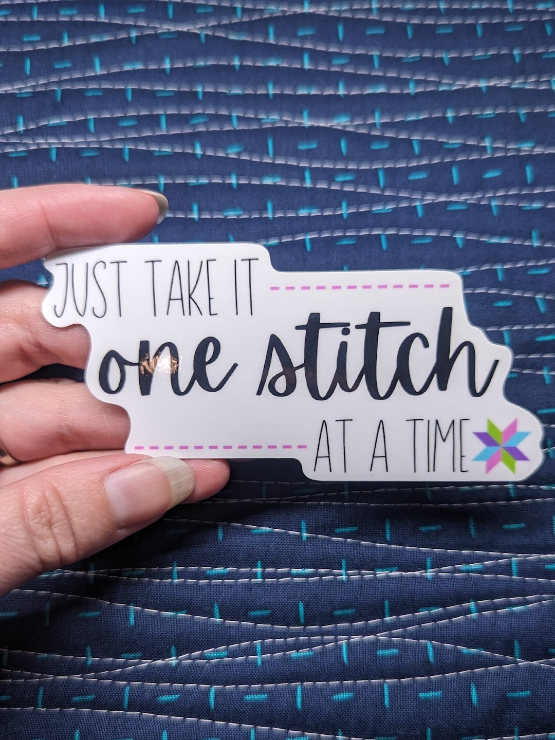 One Stitch at A Time Quilt Sticker [vinyl Sticker for Quilter Gift ...