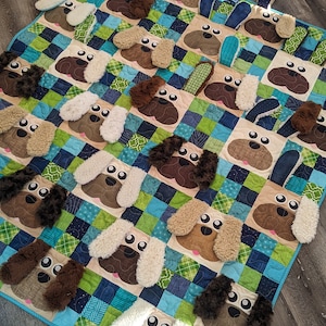 PDF Puppy Kisses Quilt Pattern by Slice of Pi Quilts [baby Quilt, Dog ...